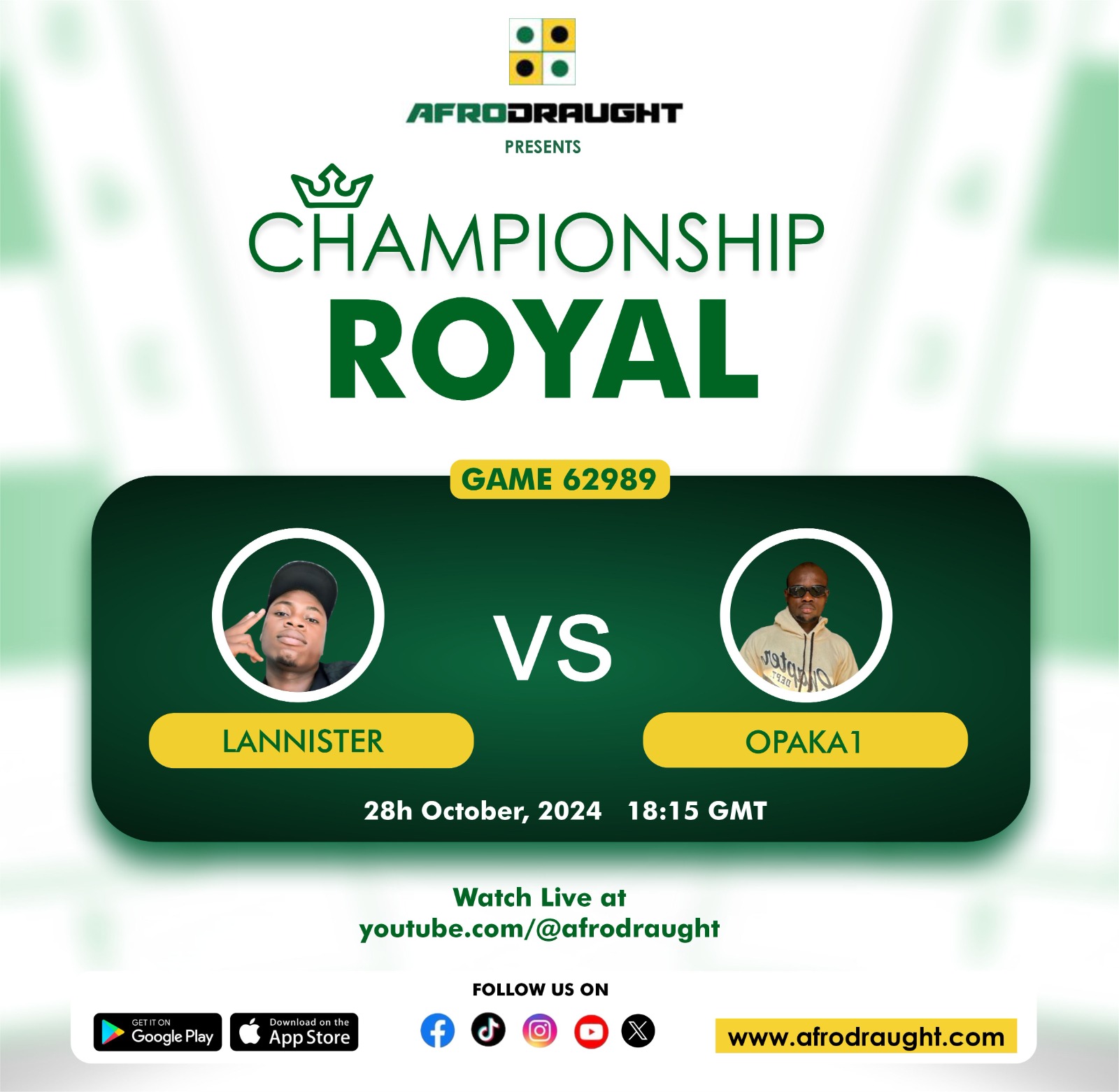 AfroDraught - Online Draught Board Game